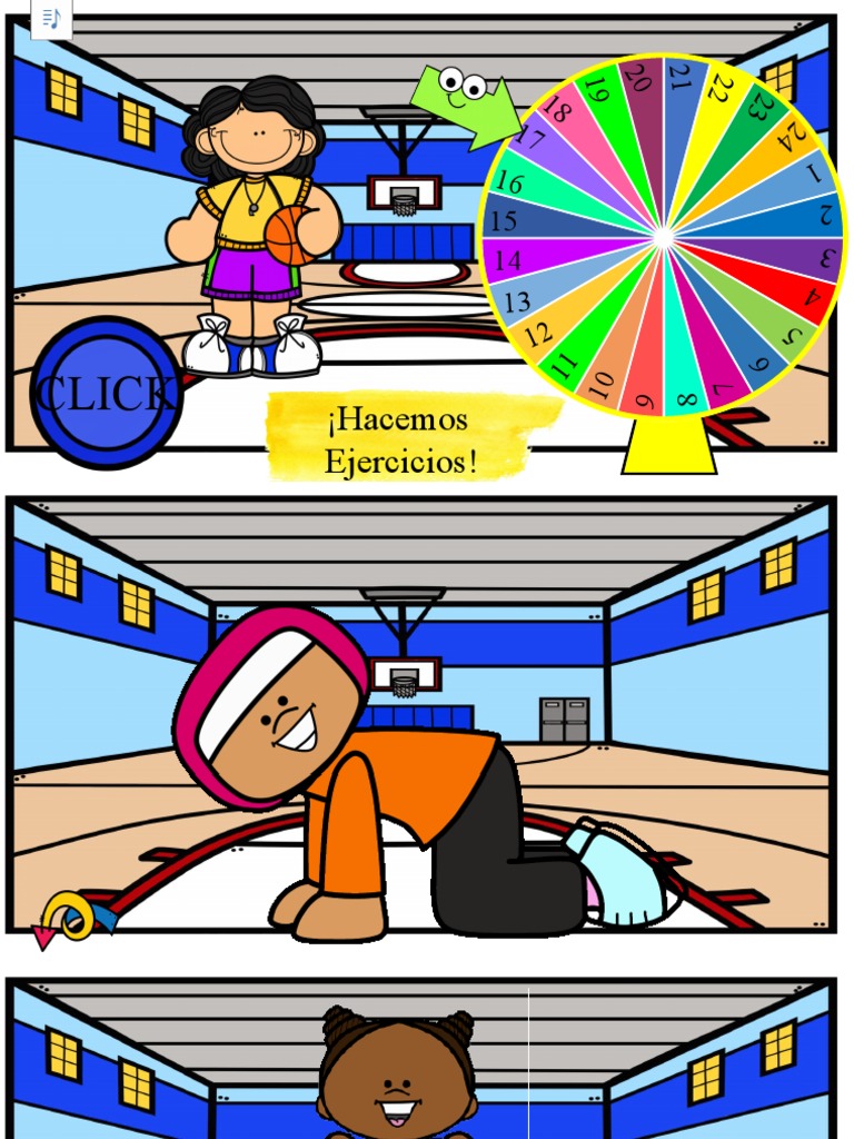 Power Point Interactivo Ruleta de Los Ejercicos | PDF