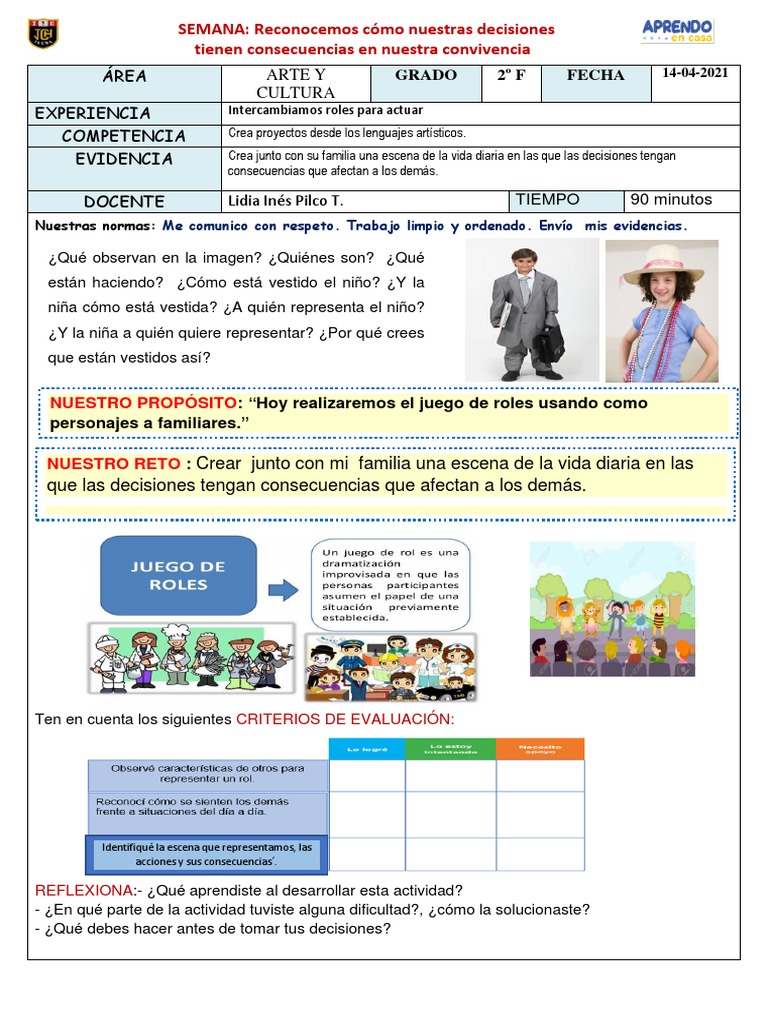 Juego de Roles en Familia para Niños | PDF