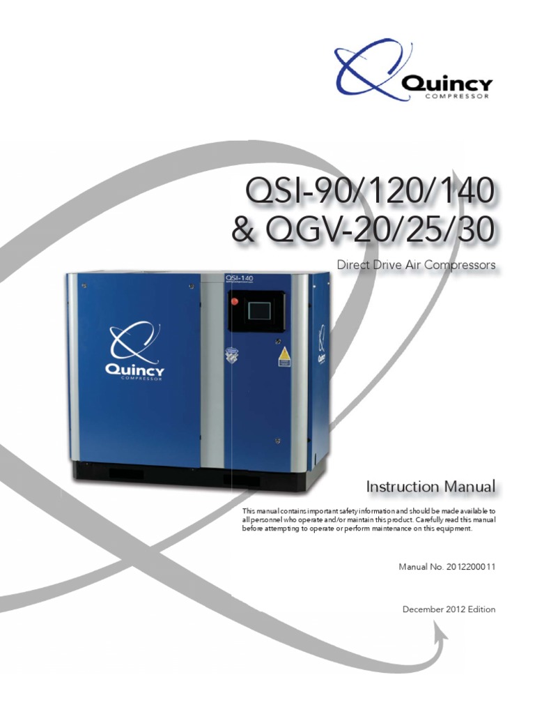 Quincy Qsi 90 140 Instruction Manual | PDF | Pipe (Fluid Conveyance ...