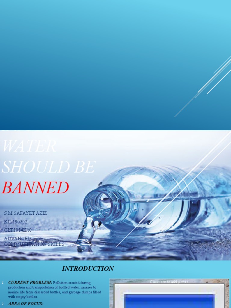 Bottled Water Should Be Banned | PDF | Bottled Water | Water