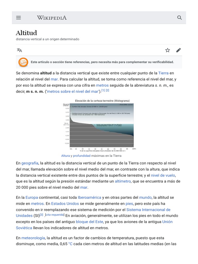 Definición de Altitud en Geografía | PDF | Altitud | Metrología