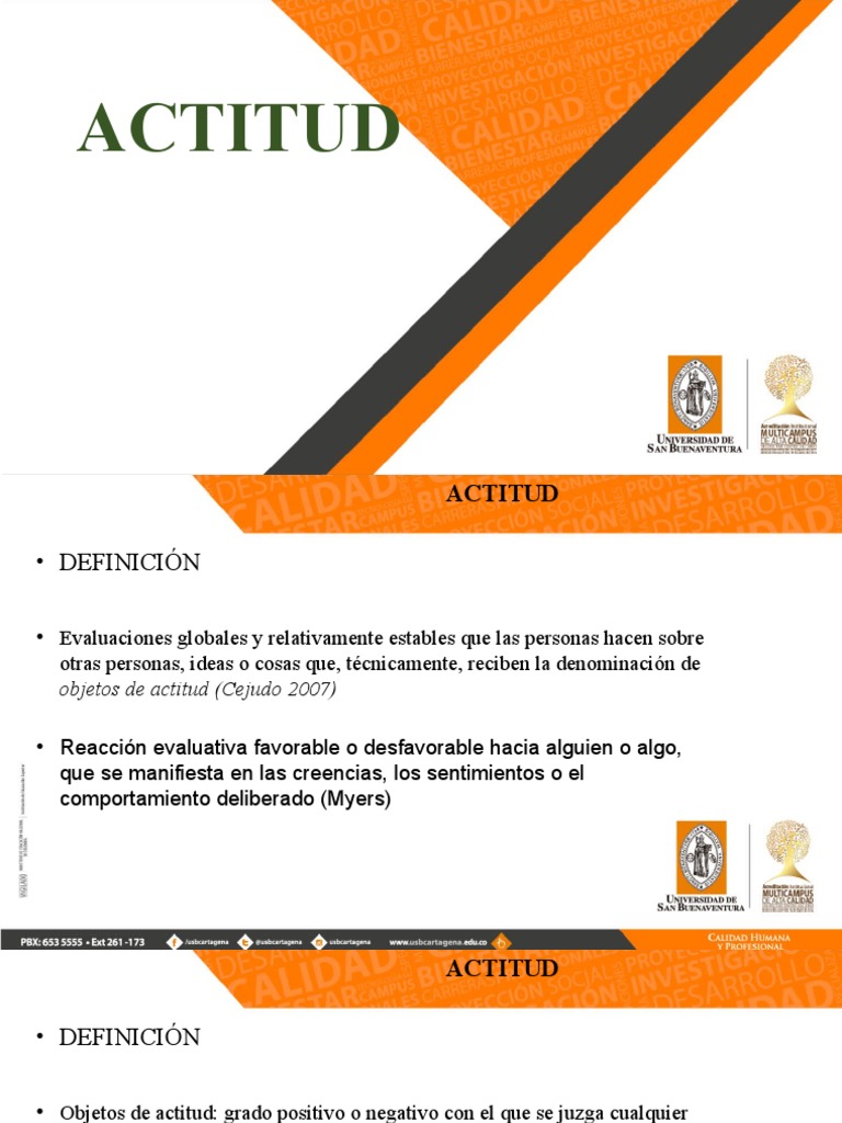 Actitudes | PDF | Actitud (psicología) | Comportamiento