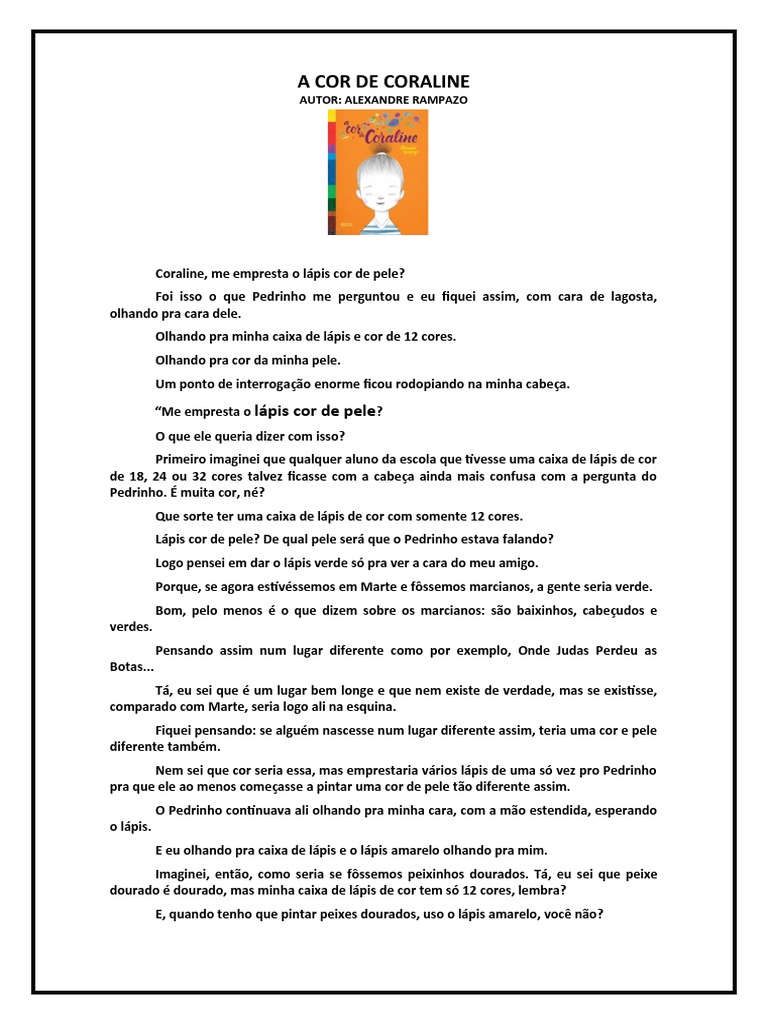 A Cor de Coraline - Alexandre Rampazo | PDF | Vermelho | Cor