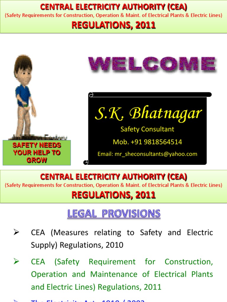 CEA Regulations-2011 - PPT - 07 JUN 2016 | PDF | Occupational Safety ...