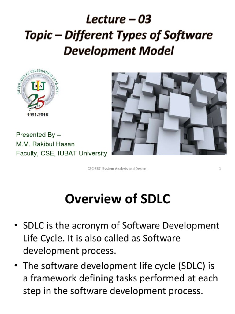 Lecture-3 Different Types of Software Development Model | PDF | Agile ...