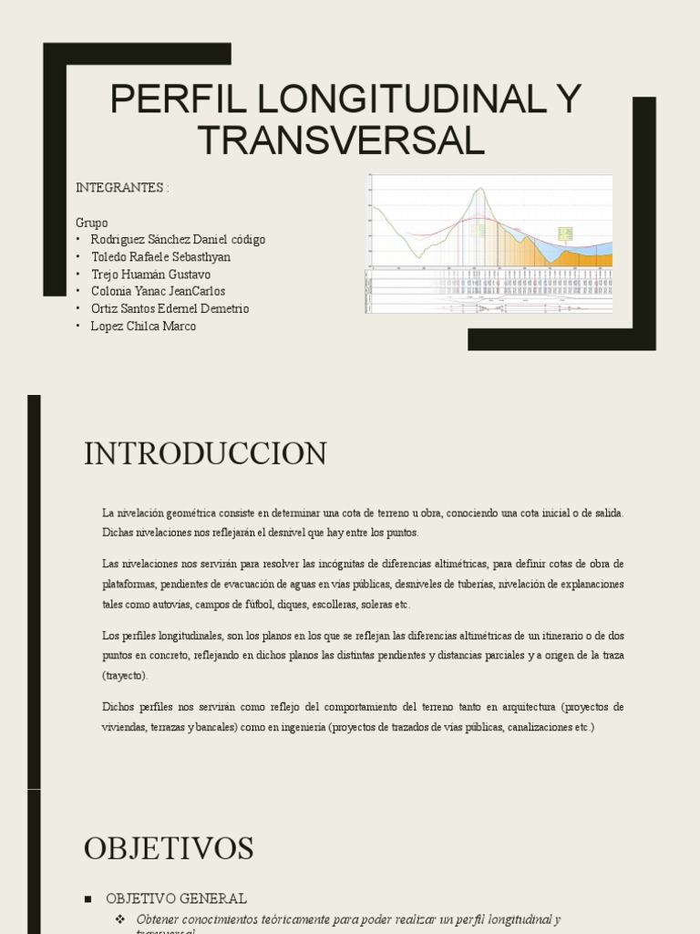 Perfil Longitudinal y Transversal | PDF | Tubería (transporte de ...