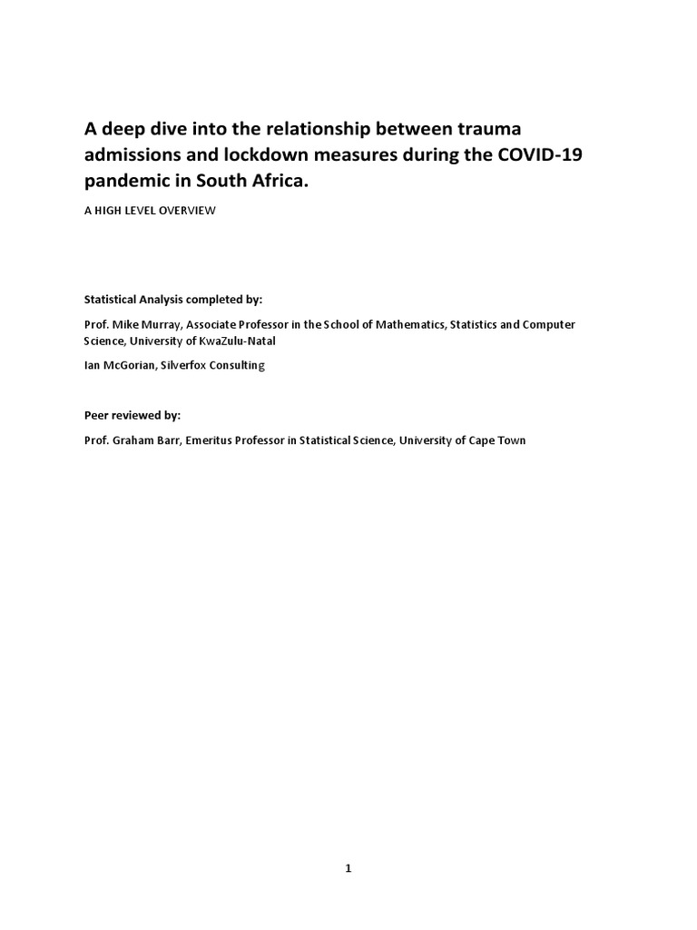 Trauma Paper | PDF | Causality | Dependent And Independent Variables