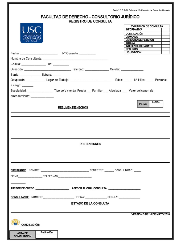 Formato de Consulta | PDF | Gobierno | Justicia