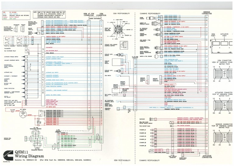 QSM11 Wiring Diagram 3666413-02 | PDF
