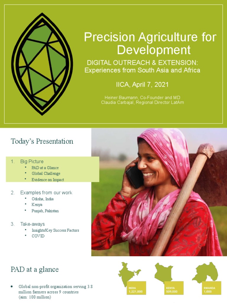Precision Agriculture For Development – NHMRJ