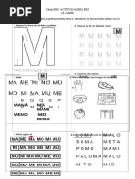 Actividades Letra M Primer Grado | PDF