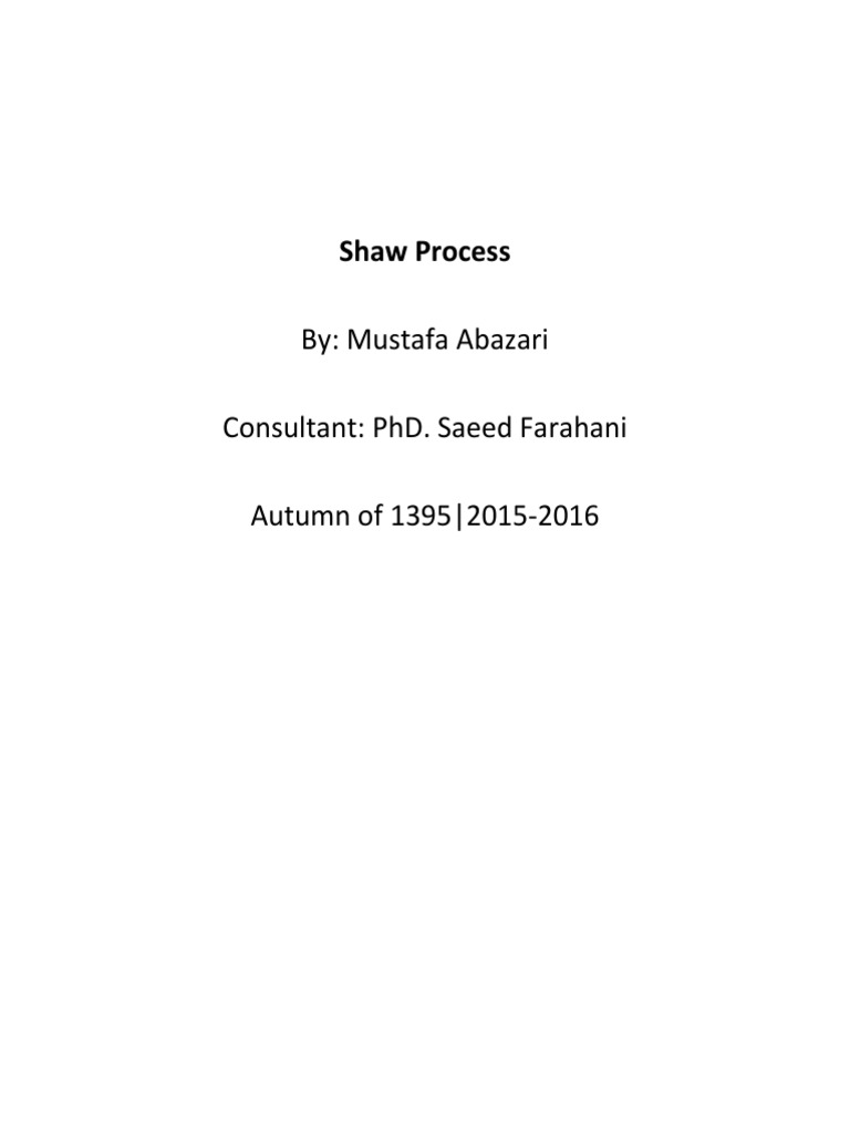 An Introduction To Shaw Process by Musta | PDF | Casting (Metalworking ...