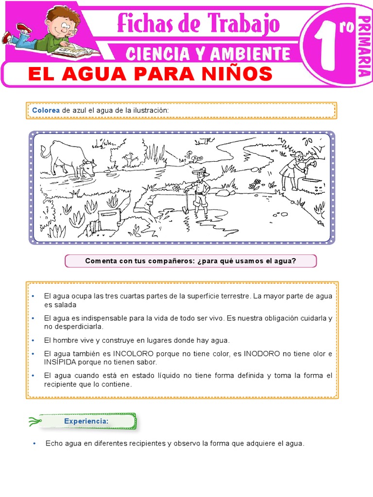 Contaminacion Del Agua Para Niños Fichas De Trabajo