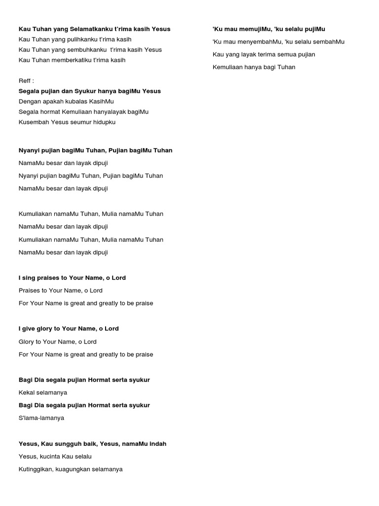 Pujian Menara Doa | PDF