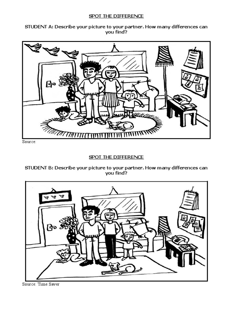 Spot The Differences - Family | PDF | Social Science | Language Arts ...