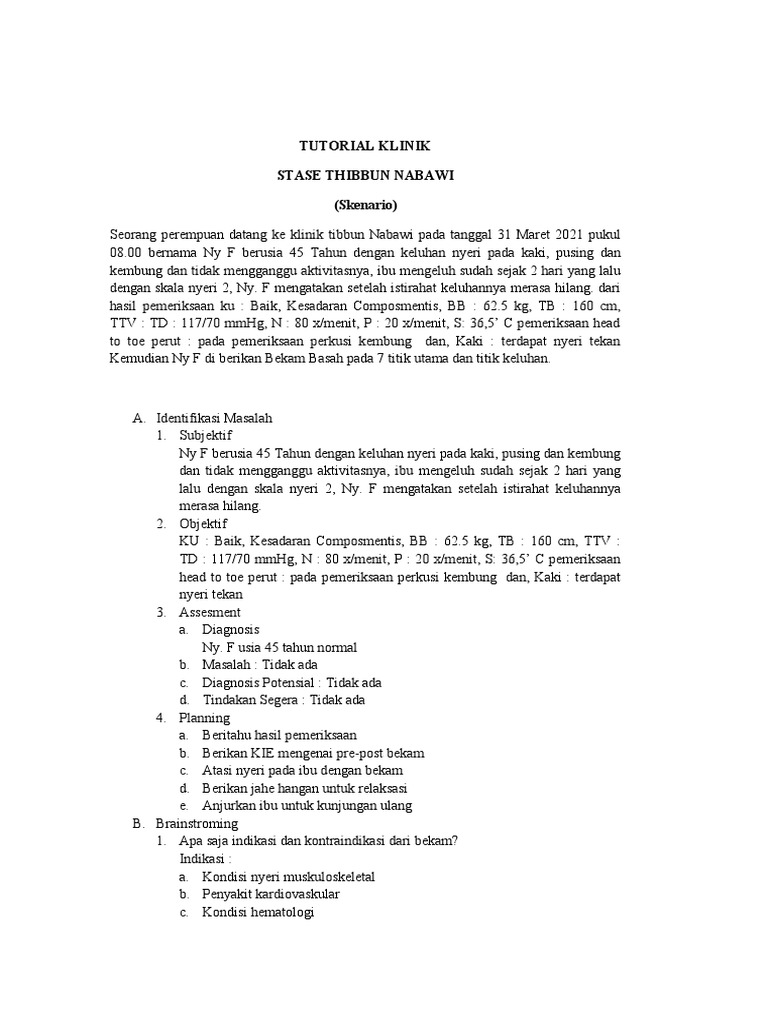 Tutorial Klinik Thibbun | PDF