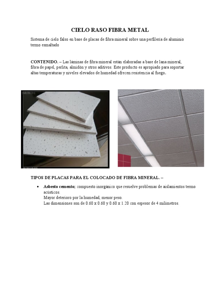 Construccion de Cielo Razo | PDF | Aislamiento térmico | Procesos ...