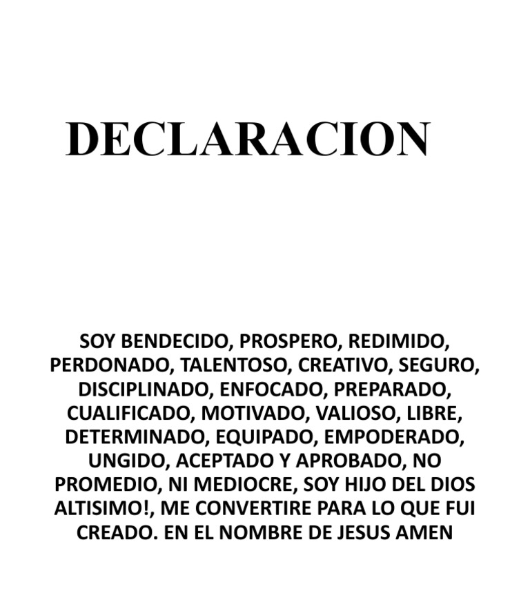 DECLARACION | PDF