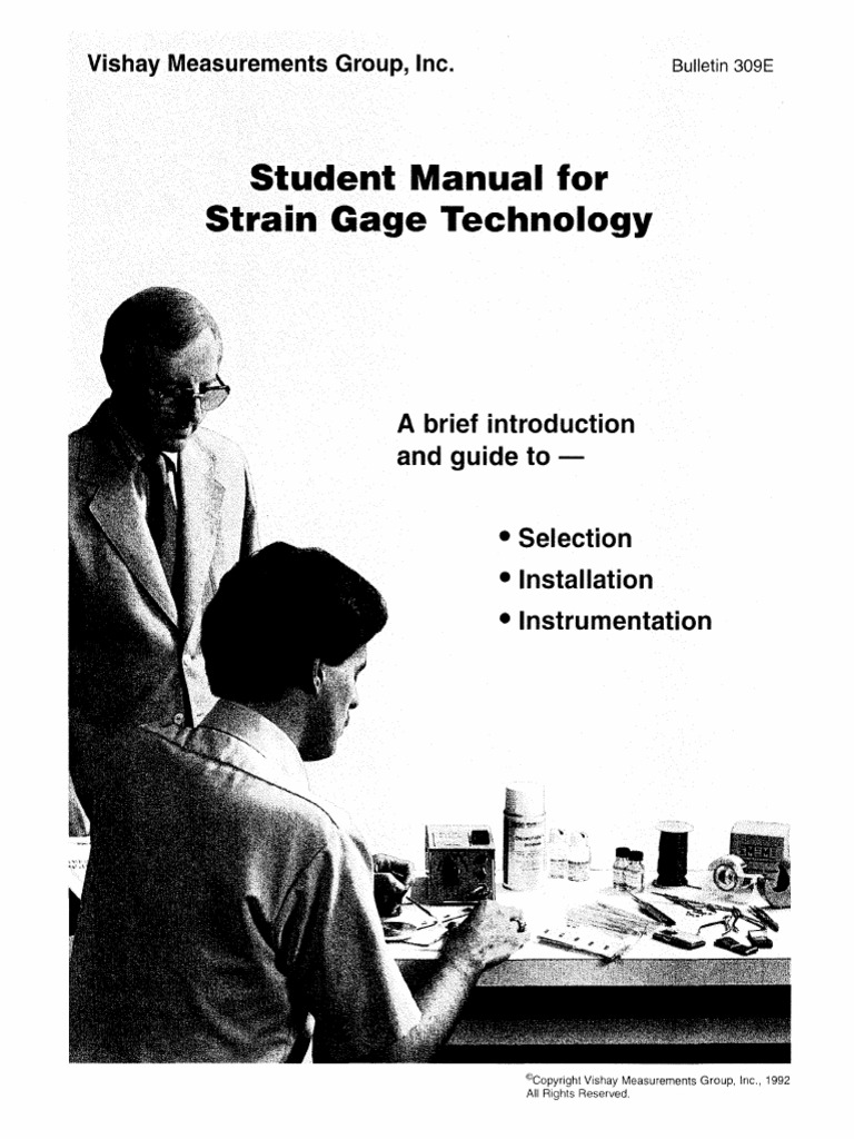 Student Manual For Strain Gage Technology: Vishay Measurements Group ...