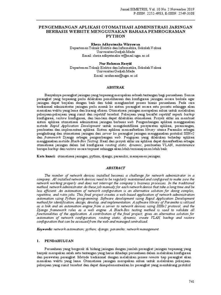 Automating Network Administration: A Web-Based Application for Network ...