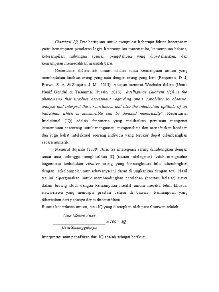 Classical IQ Test 123 | PDF