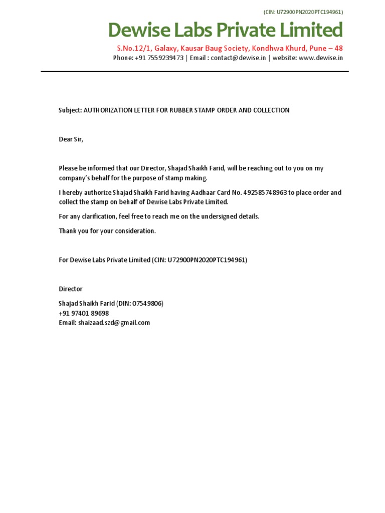 Letterhead For Stamp | PDF | Career & Growth | Business