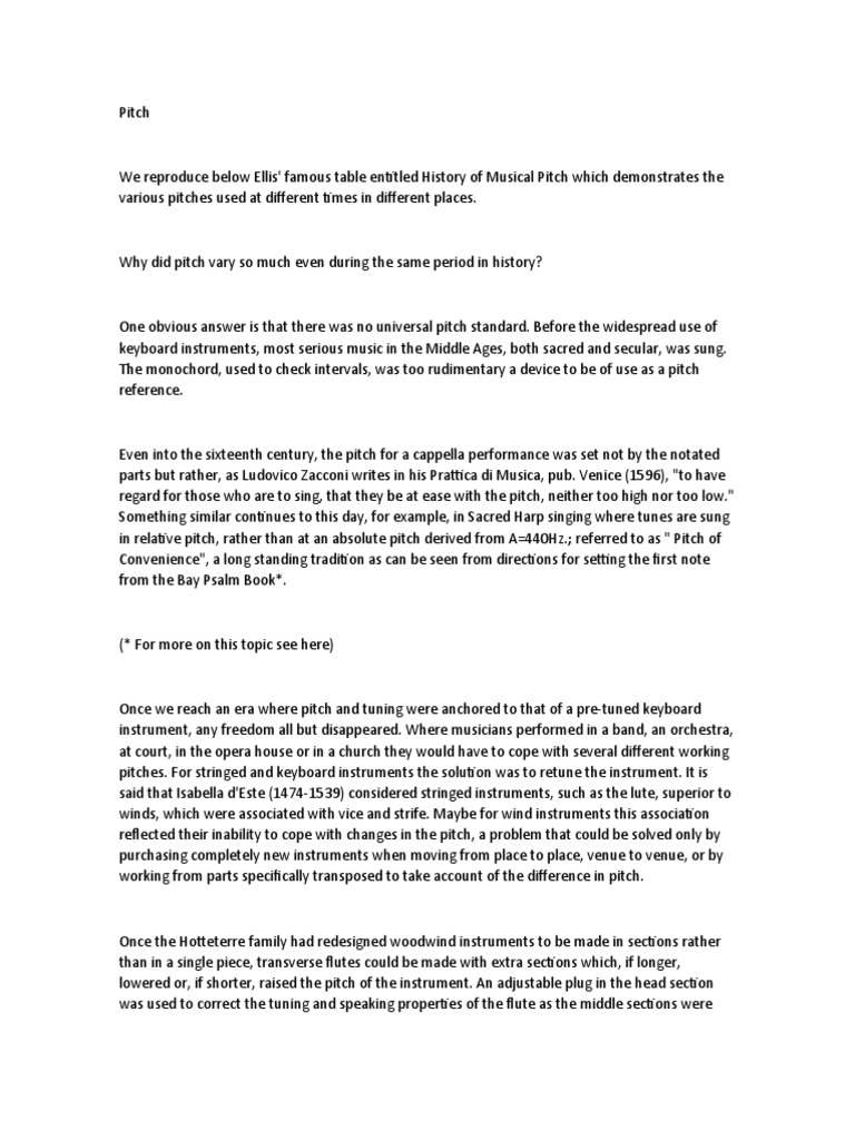 Pitch | PDF | Pitch (Music) | Sound