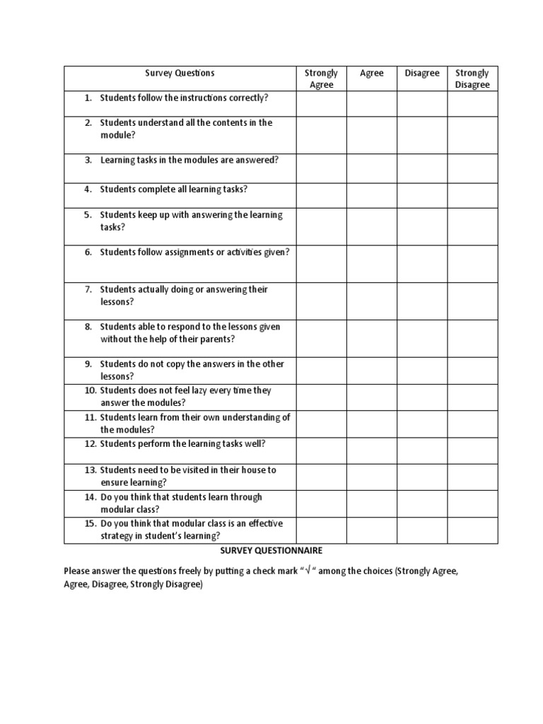 Survey on student learning effectiveness through modular classes | PDF