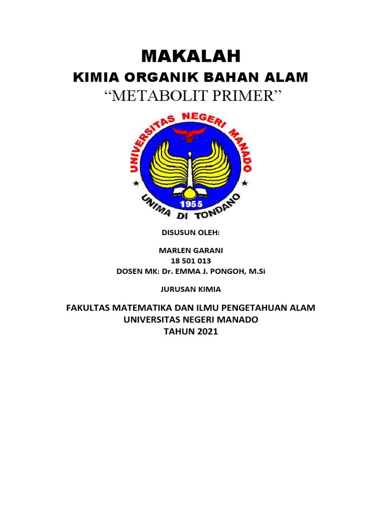 Definisi dan Contoh Metabolit Primer | PDF