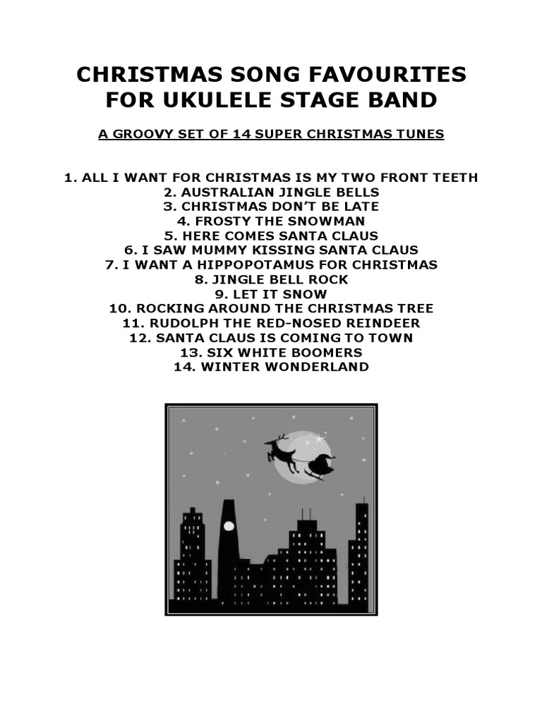 Ukulele Christmas Songbook | PDF | Santa Claus's Reindeer | Rudolph The ...