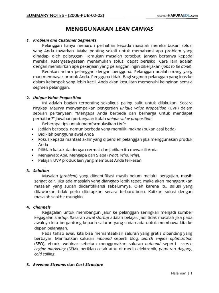 Lean Canvas Part 2 Pdf