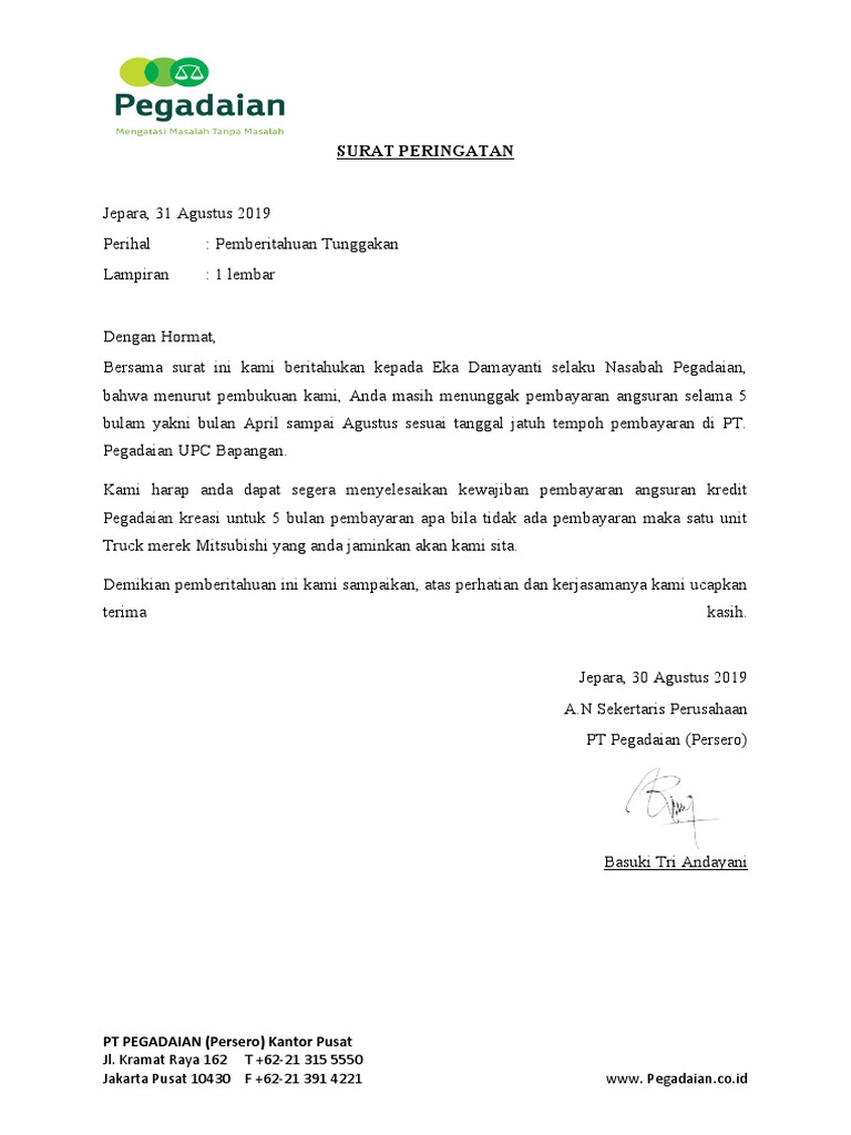 Surat Peringatan 2 | PDF