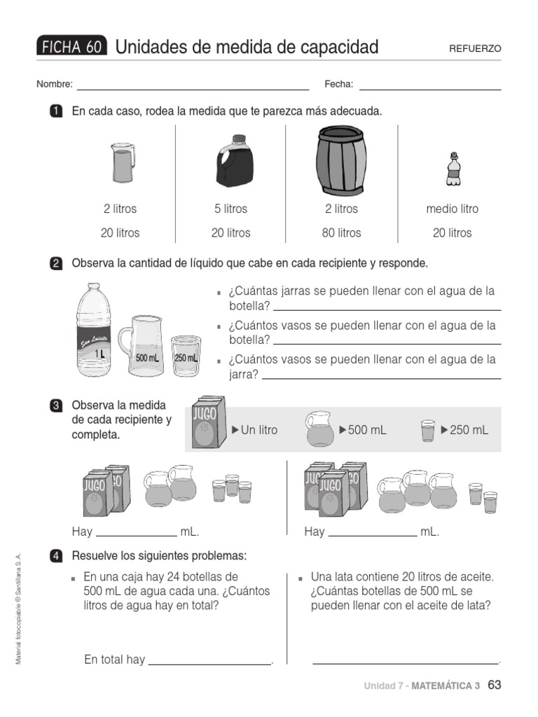 Unidades de Medida de Capacidad-1 | PDF | Líquidos | Bebidas