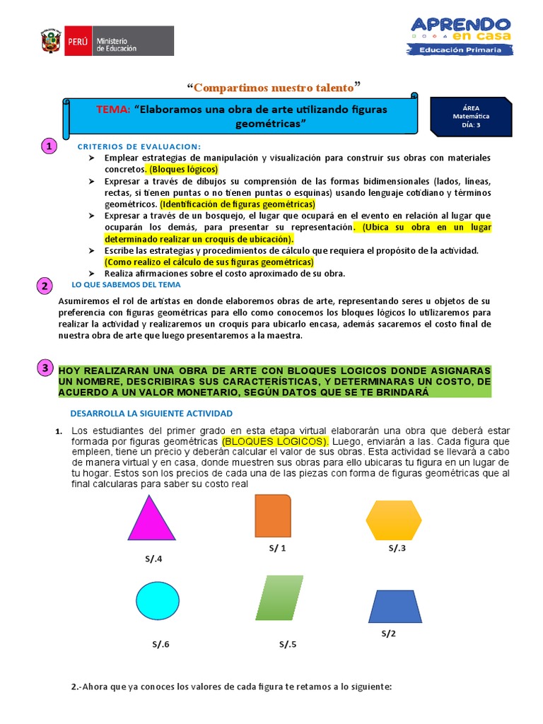 Arte y Matemáticas: Creando con Figuras | PDF | Pinturas | Artes (general)