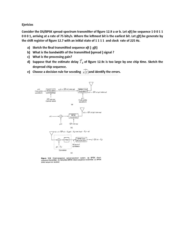Ejericios | PDF | Bandwidth (Signal Processing) | Broadcast Engineering