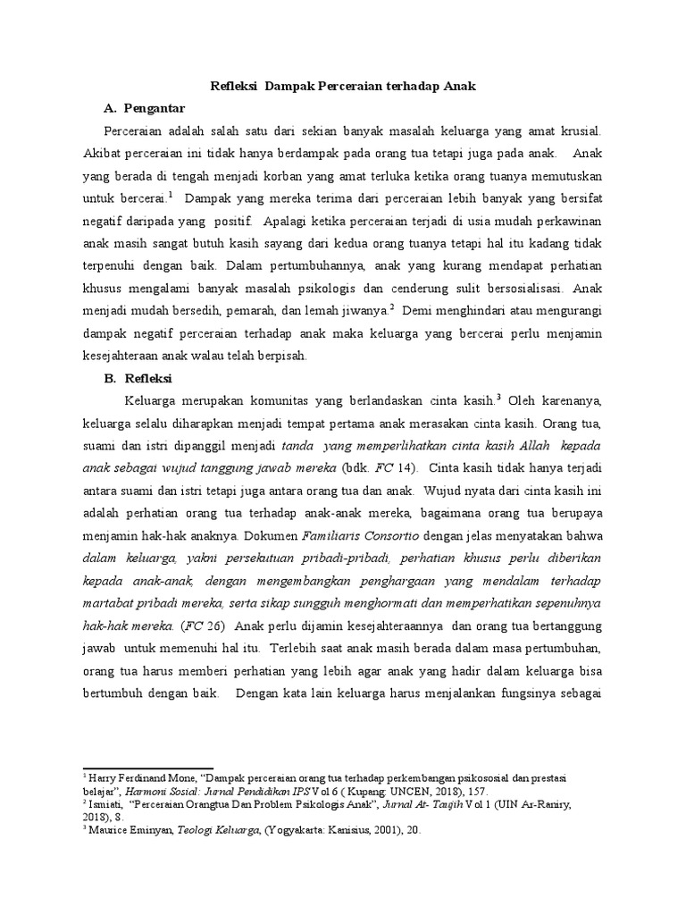 Dampak Perceraian pada Anak | PDF