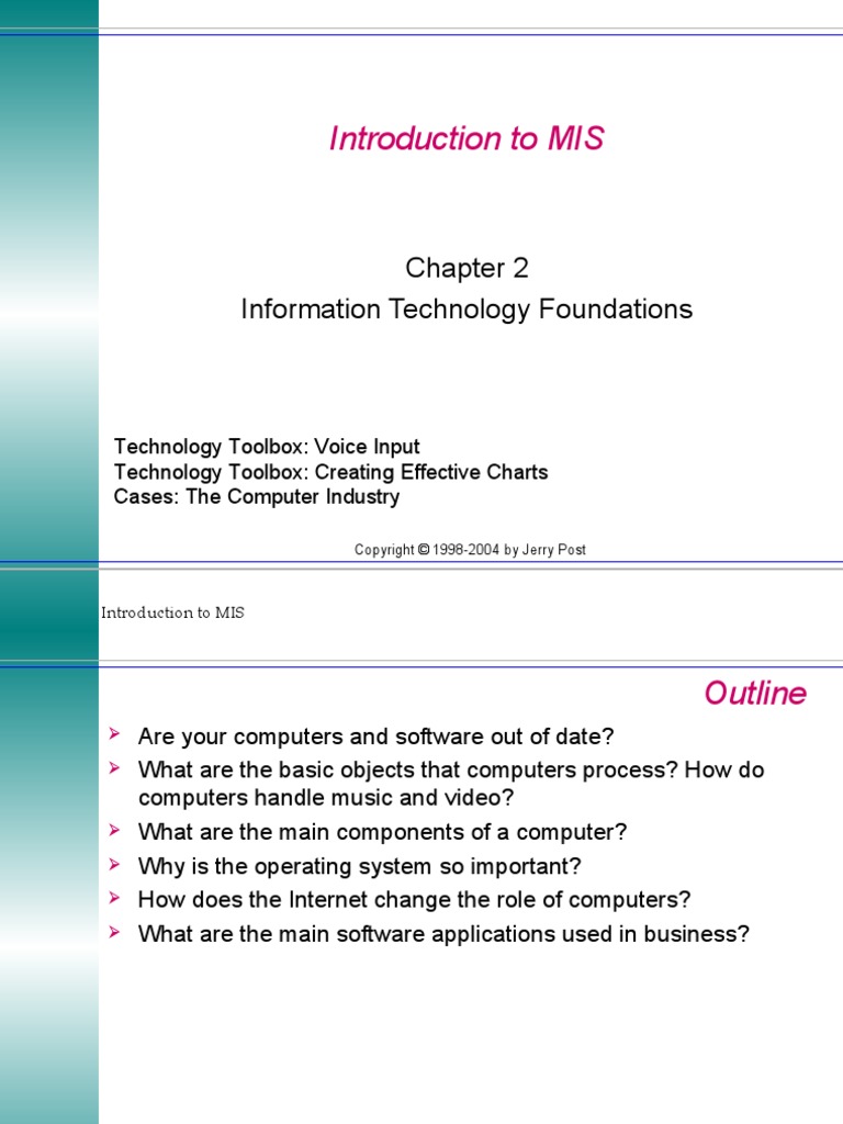Introduction To MIS: Information Technology Foundations | PDF ...