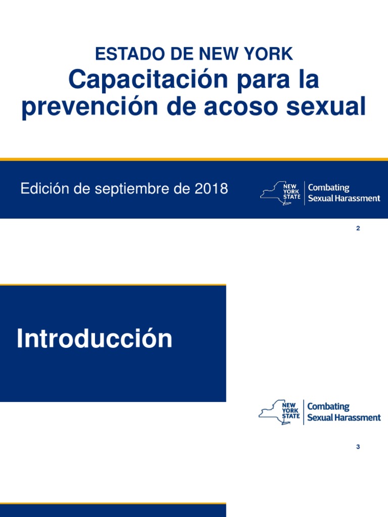 Sexual Harassment Prevention Training Spanish Pdf Acoso Sexual