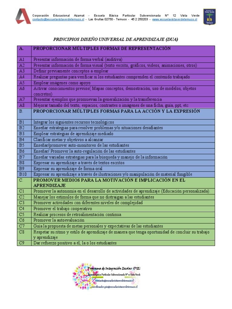 Criterios DUA | PDF