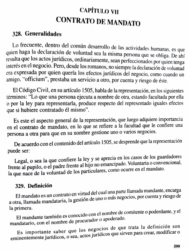 Contrato de Mandato | PDF | Conceptos legales | Derecho civil (sistema ...