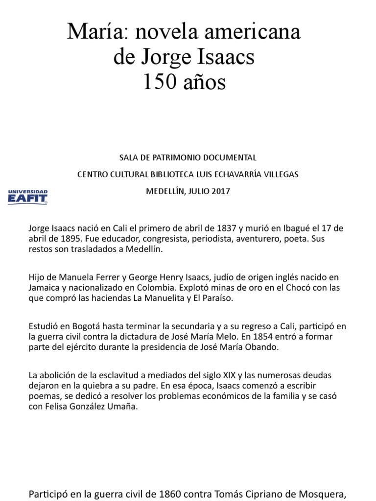La María - Jorge Isaacs - 2021 | PDF | Poesía | Gobierno