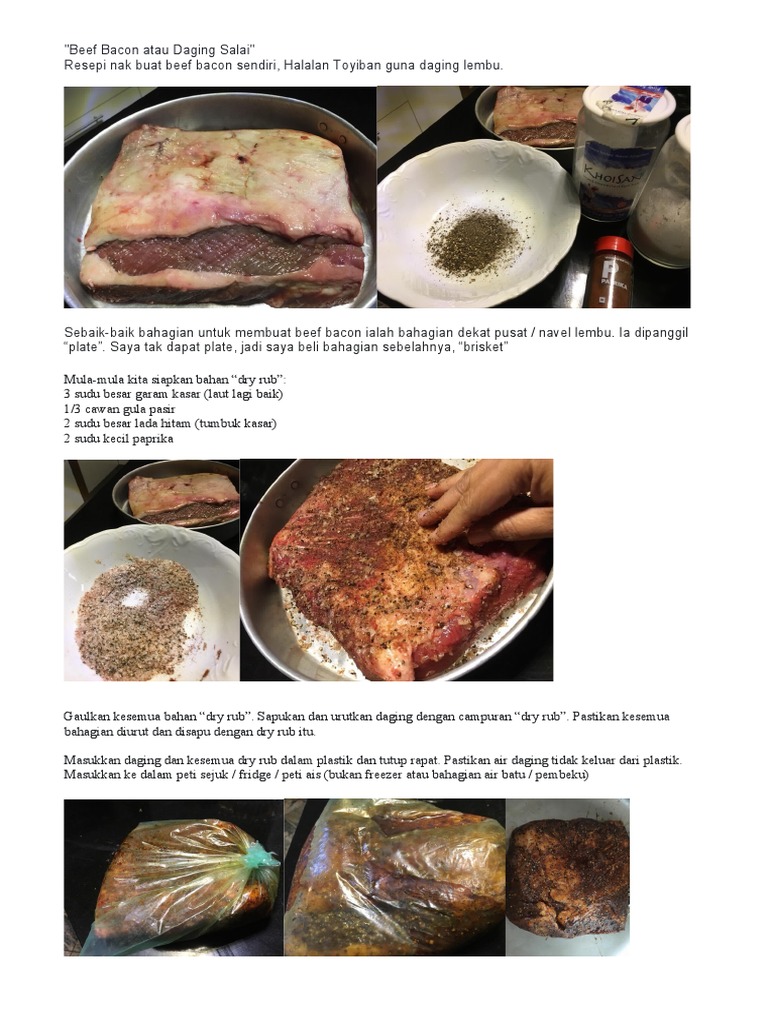 Beef Bacon Atau Daging Salai | PDF