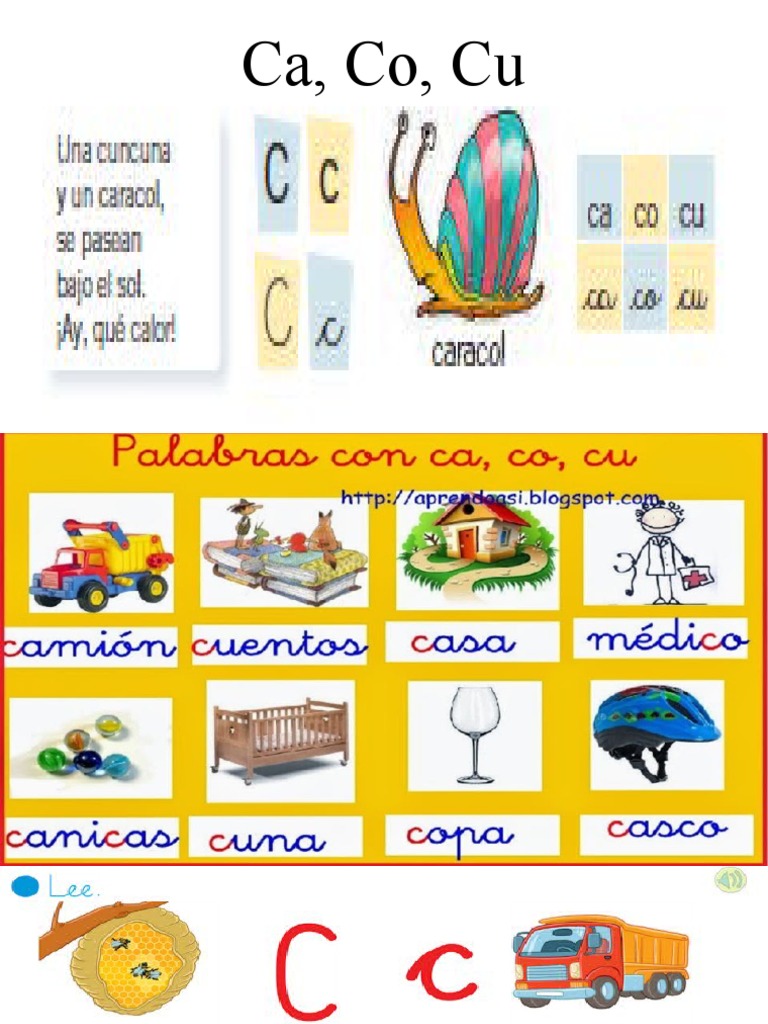 Letra Ca, Co, Cu | PDF