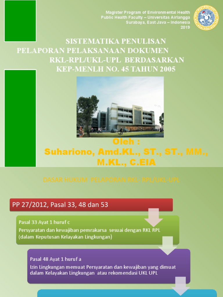 02 - Sistematika Pelaporan RKL-RPL - UKL-UPL | PDF | Teknologi & Rekayasa