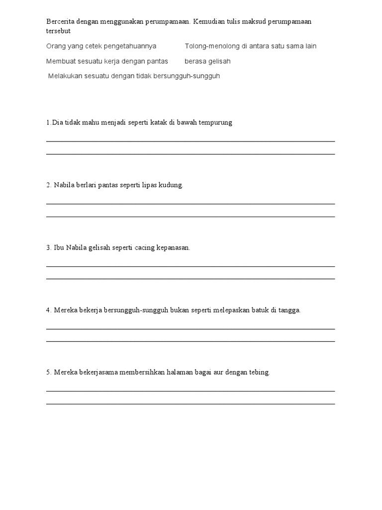 Latihan Perumpamaan | PDF | Fiksi Umum