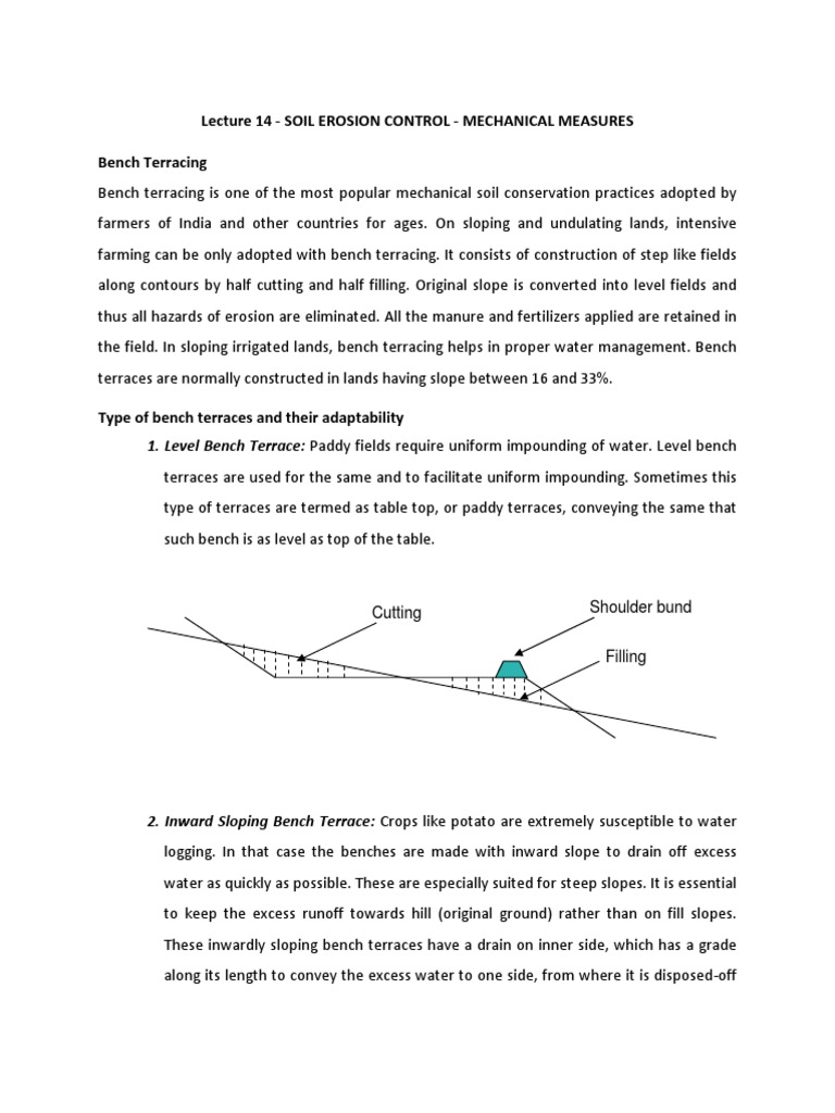 14 Bench Terraces | PDF | Erosion | Soil