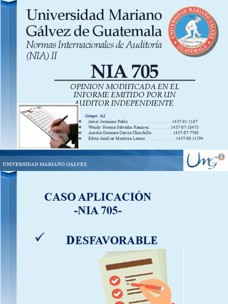 Nia 705 | Descargar gratis PDF | Auditoría | Estado financiero