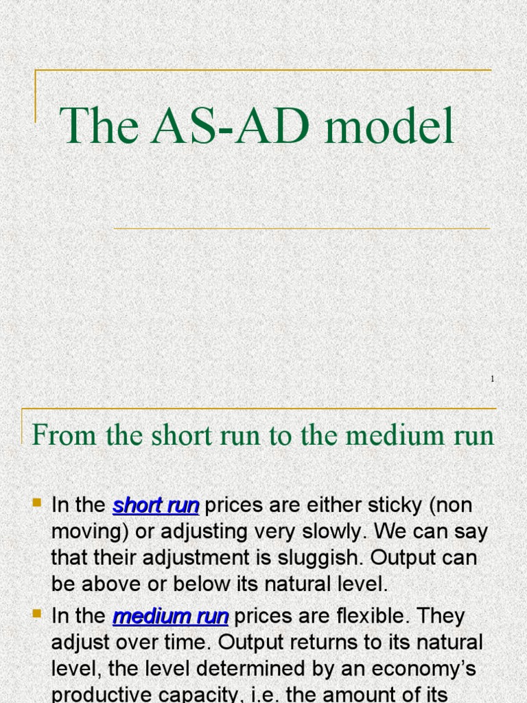 AD ASmodel | Download Free PDF | Labour Economics | Economic Equilibrium