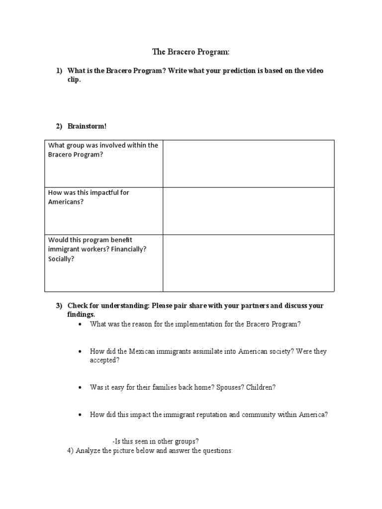 The Bracero Program Guide | PDF