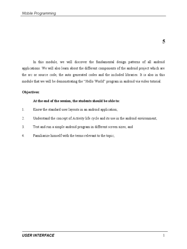 c5 - User Interface Architecture | PDF | Class (Computer Programming) | Method (Computer ...